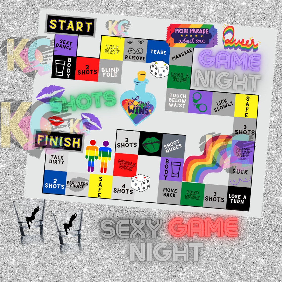 Canva Game Night Bundle, Valentines Day Gameboard, Editable, Canva ...