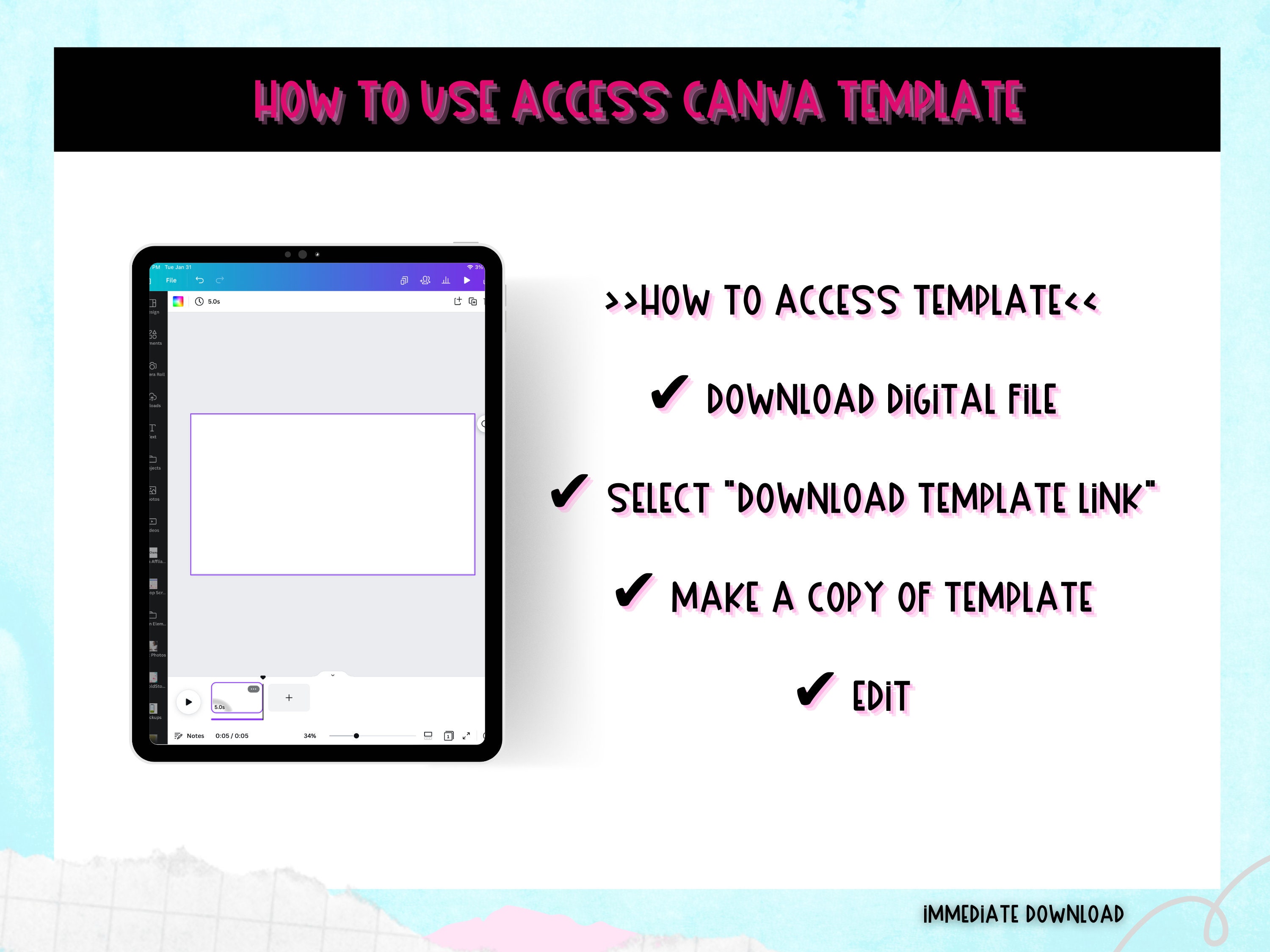 500 Canva Elements E-guide, Canva E-book, Canva for Beginners, Canva ...