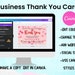 Canva Business Thank You Card Template Custom Editable - Etsy