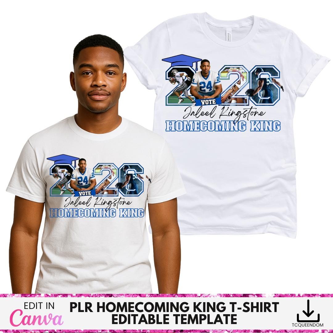 Vote Homecoming King T-shirt Template, Canva Homecoming, Class of 2026 ...