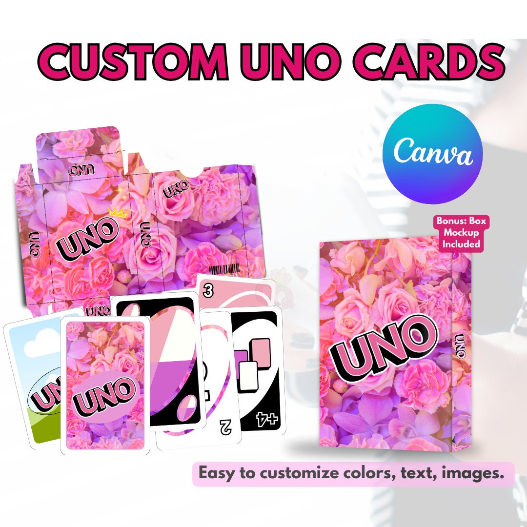 Custom UNO Cards, Editable Playing Card, Unique Family Party Favors ...