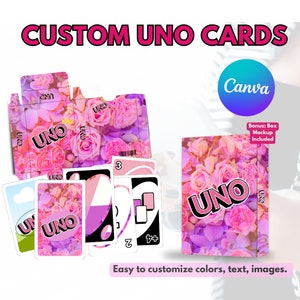 Custom UNO Cards, Editable Playing Card, Unique Family Party Favors ...