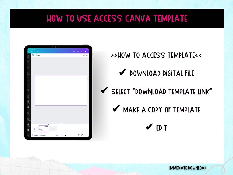 Canva Drag N Drop Notepad Frame Template, Canva Mockup, Editable Canva ...