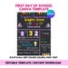 Editable First Day of School Sign Canva Template, Back to School ...
