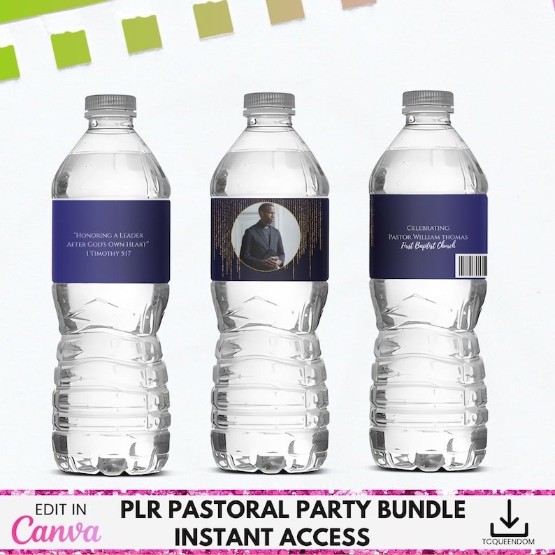 Pastoral Anniversary Party Favor Bundle. Pastor, Canva Party Bundle ...