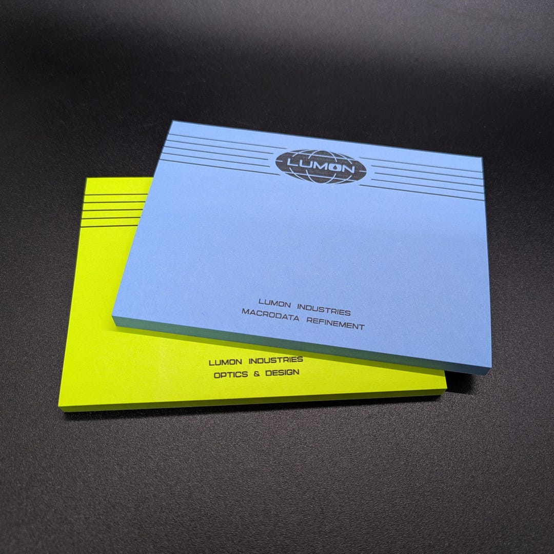 SEVERANCE Post-it Note Pads 4" X 3" Lumon Branded - Seen in 2 Episodes ...