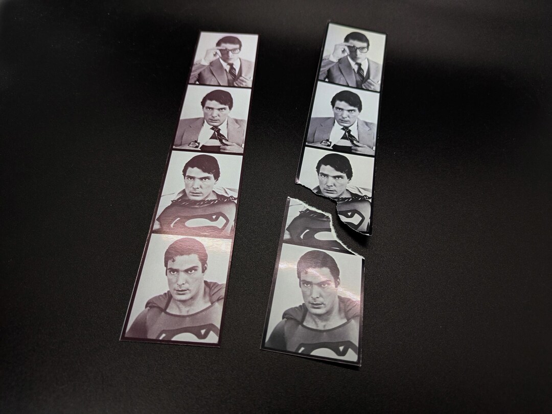 SUPERMAN III (1983) - Photo Booth Photo Strip - Torn - Superman 3 ...