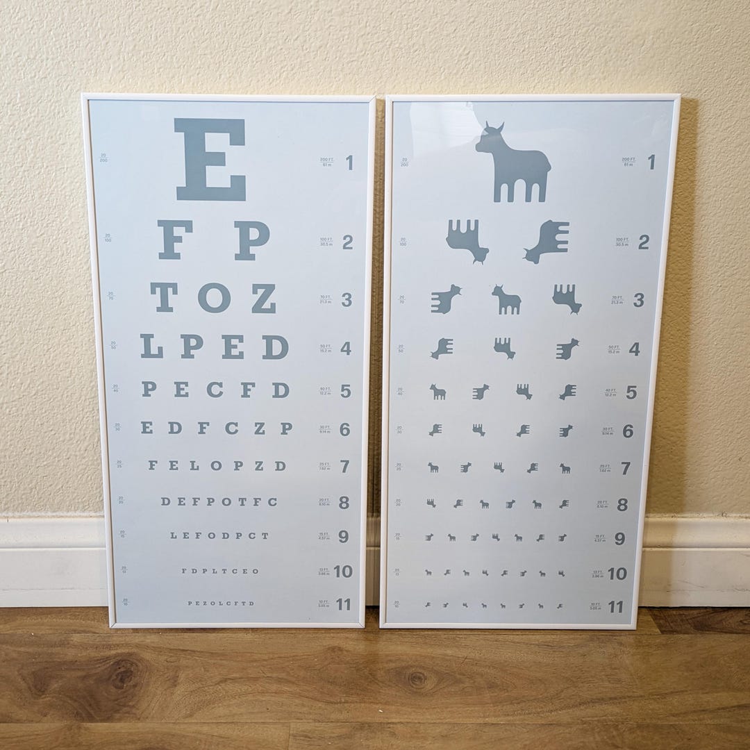 SEVERANCE Eye Charts FRAMED From the Testing Floor - Gemma - Casey ...