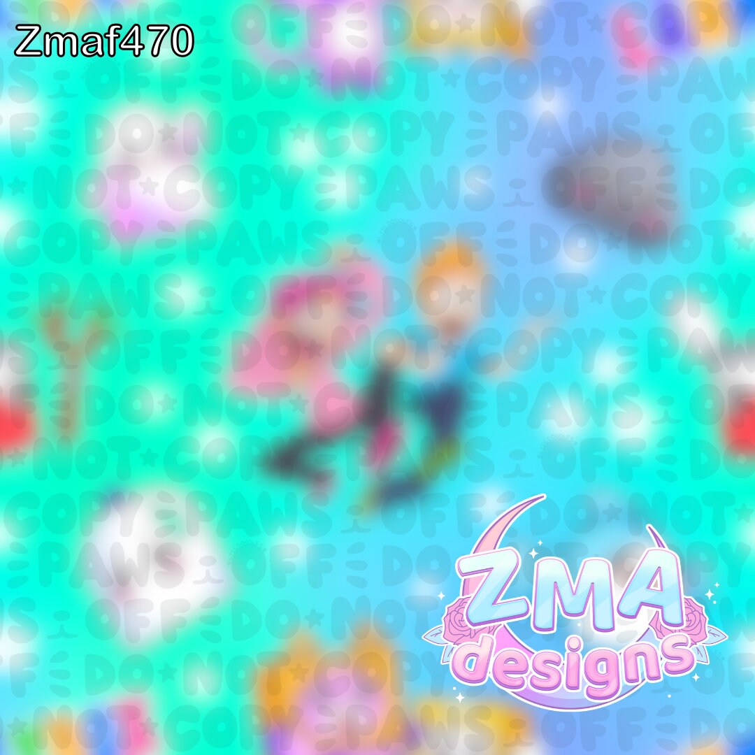 ZMAF470 Lanky Blue Multi Seamless File Repeating Design Digital Pattern ...