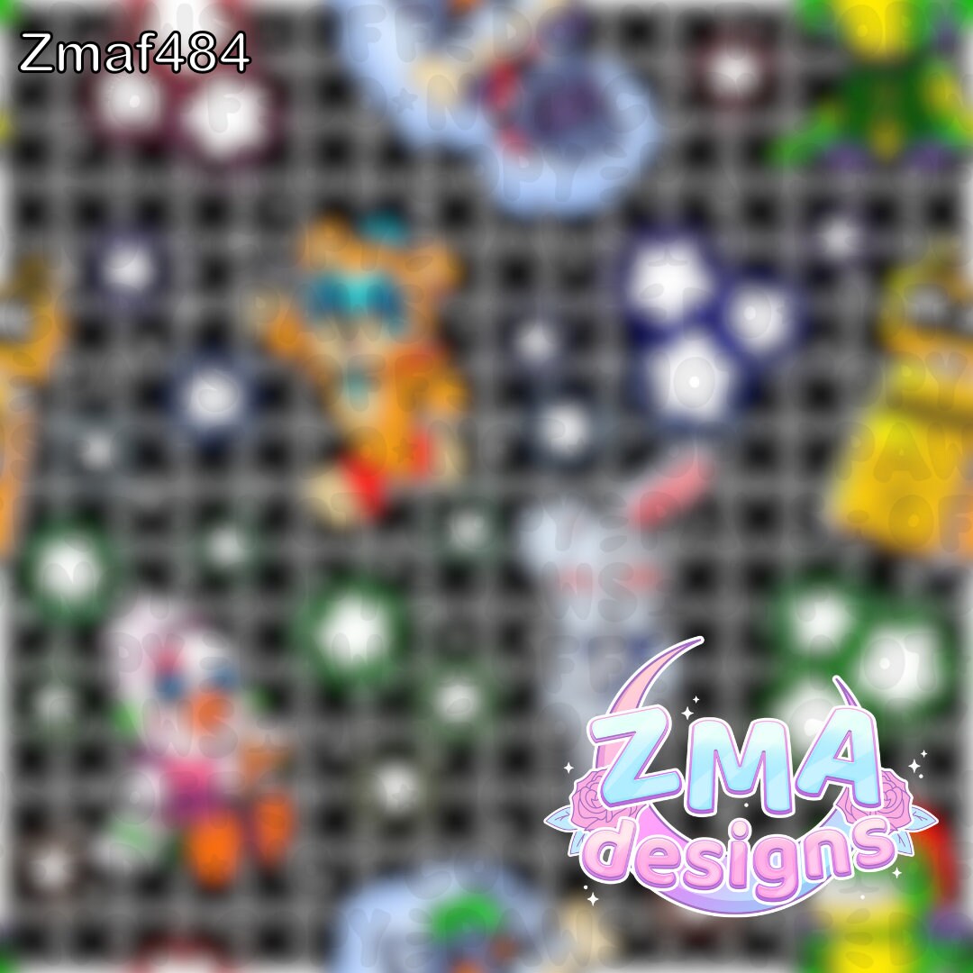 ZMAF484 FNAF Grid | Seamless File | Repeating Design | Digital Pattern ...
