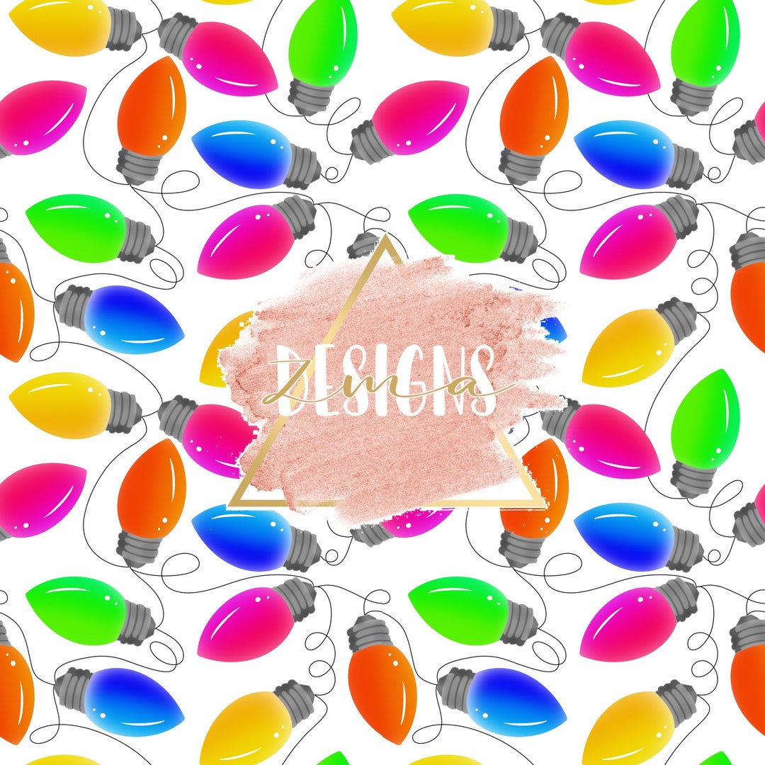 Neon Christmas Lights Seamless Design - Etsy