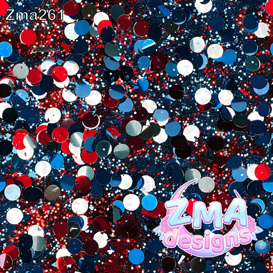 Red White and Blue Sequin Glitter Seamless Design - Etsy