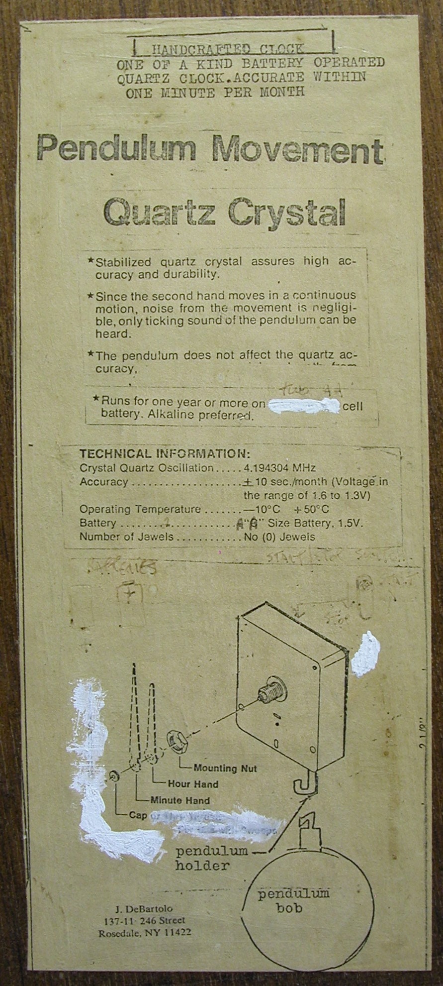 Vintage Battery Operated Wooden hand Made Pendulum Wall Clock - Etsy