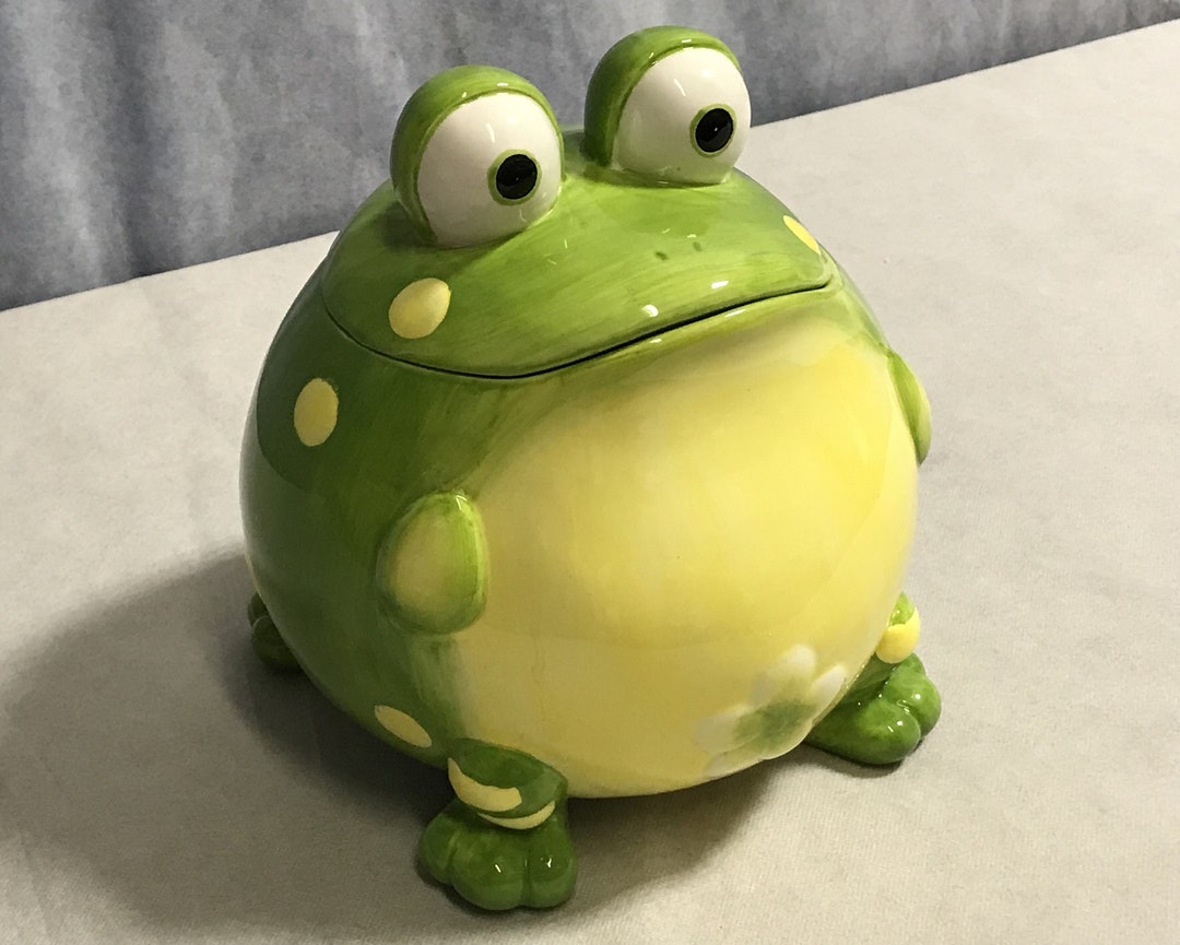 Toby the Toad Frog Cookie Jar - Etsy