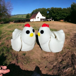 Articulated Chicken, Tiny to XXL Size 3D Printed Fidget Toy Pet Chicken ...