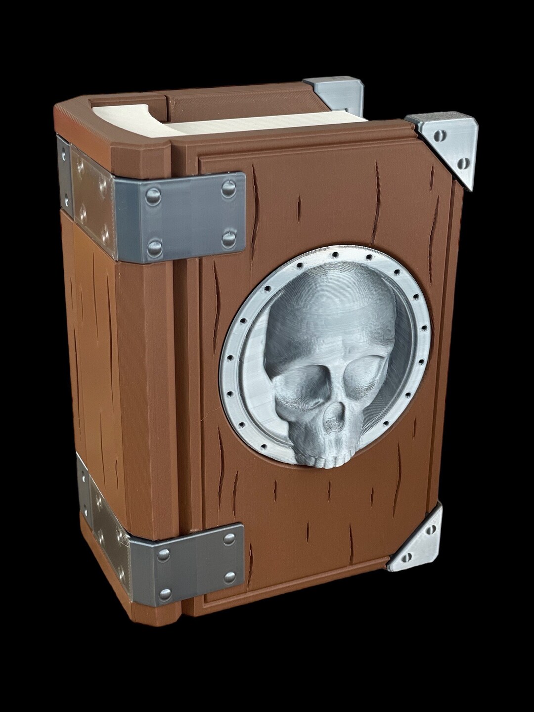 Skull or Compass Tome Book Box DND Dice Vault Box Jewelry Box Trinkets ...