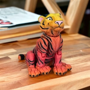 Articulated Tiger 3D Printed Fidget Toy Desk Decor, Pet Tiger Toy ...