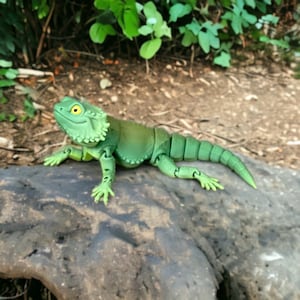 Lifesize Bearded Dragon Fidget Toy, Posable 3D Printed Pet Beardie ...