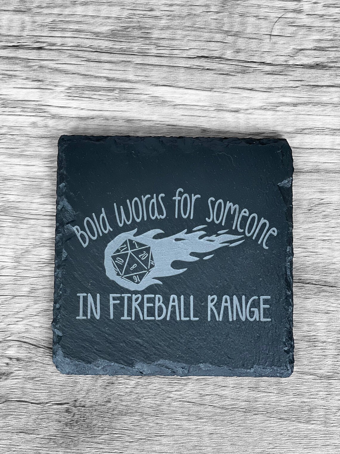 Engraved Dnd Slate Coaster Quips Tabletop RPG Dnd Decor - Etsy