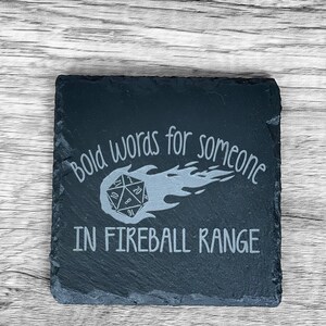Engraved Dnd Slate Coaster Quips Tabletop RPG Dnd Decor - Etsy