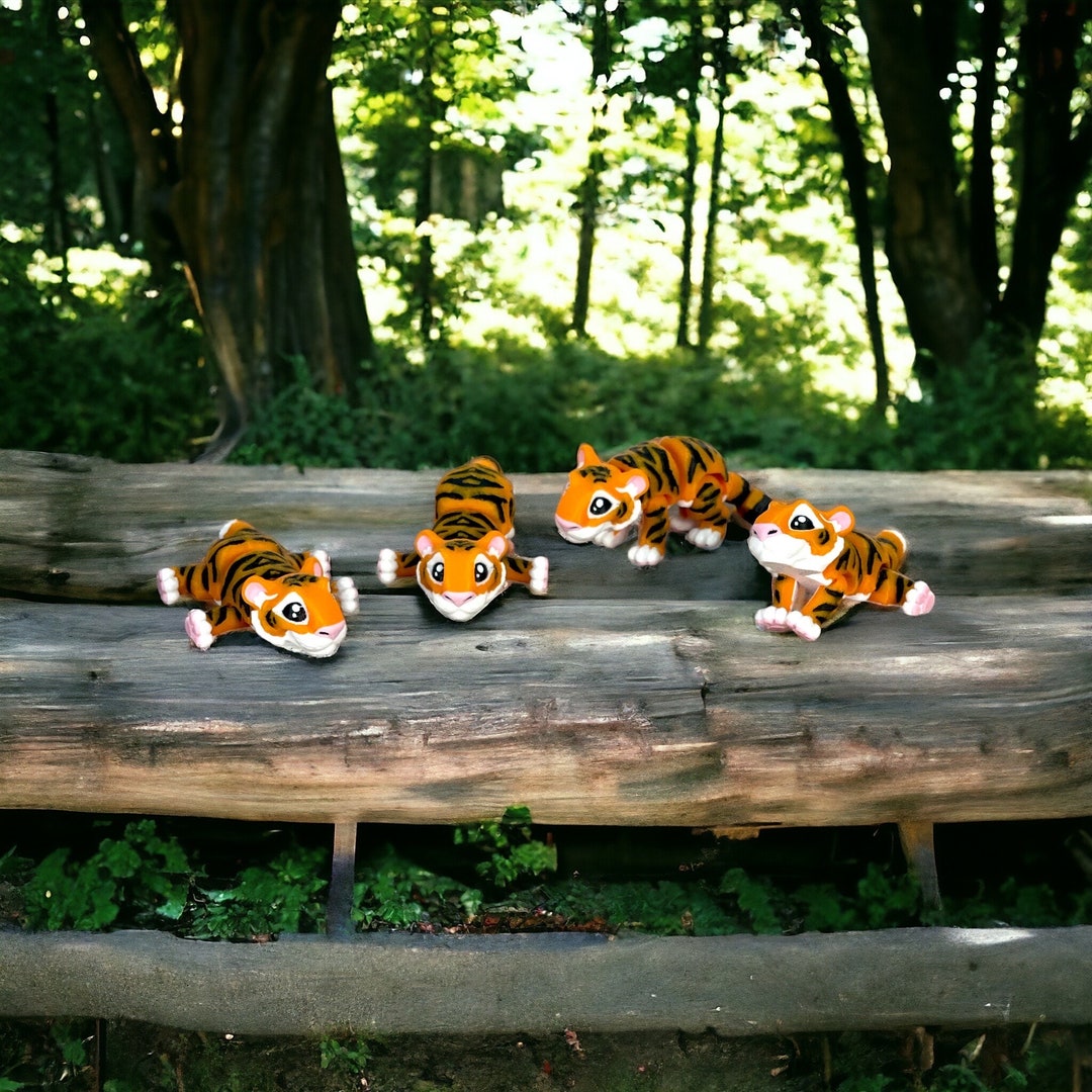 Mini Tiger Fidget Toy 3D Printed Pet Mini Tiger Articulated Mini Fidget ...