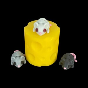Tiny Mouse Fidget Toy With Optional Cheese Container Stress Relief Toy ...