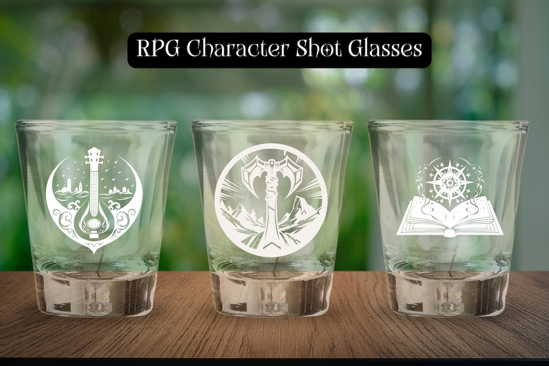 Engraved Character Class Shot Glass 1.7 Oz Gamer Gift Dnd TTRPG - Etsy