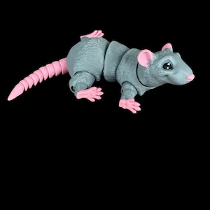 Cute Rat Rodent Fidget Toy Posable 3D Printed Pet Rat Articulated ...