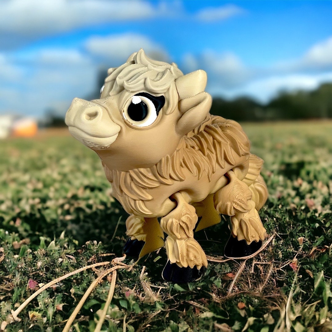 Highland Cow Fidget Toy Articulated Stress Relief 3D Printed Gifted ...