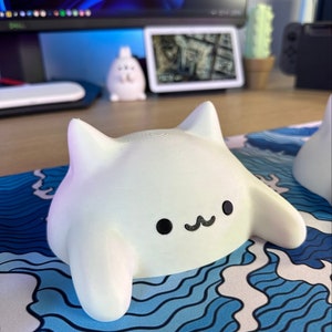 Japanese Bongo Blob Cat 3D Printed With Hidden Cavity Desk Shelf Decor ...