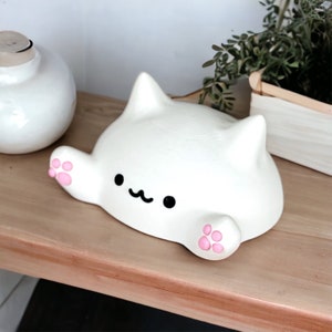 Japanese Bongo Blob Cat 3D Printed With Hidden Cavity Desk Shelf Decor ...