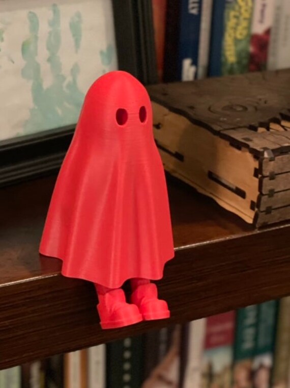 Cute Halloween Ghost With Hidden Feet Poseable 3D Printed - Etsy