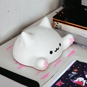 Japanese Bongo Blob Cat 3D Printed With Hidden Cavity Desk Shelf Decor ...