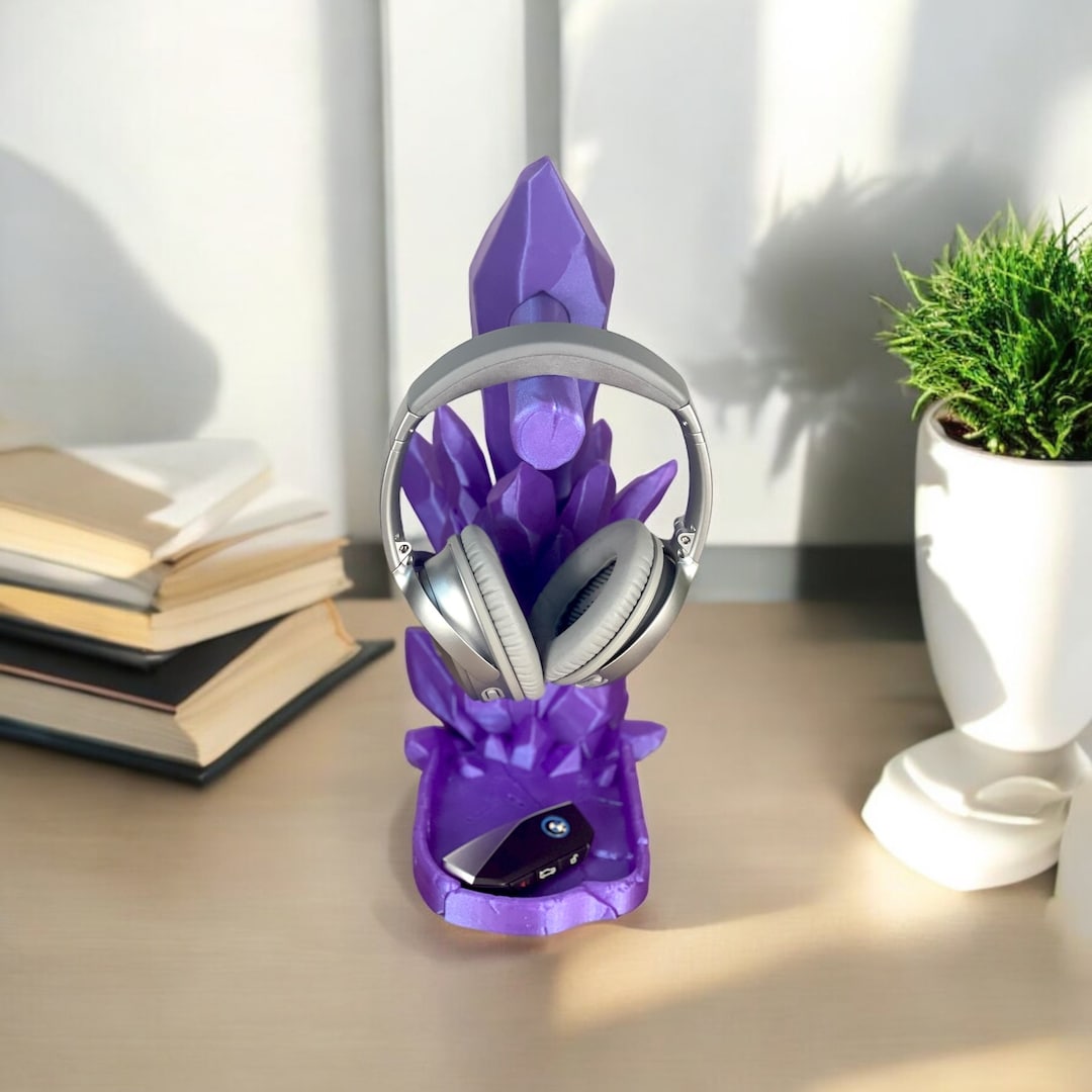 Crystal Headphone Gaming Stand With Built in Catch Tray - Etsy