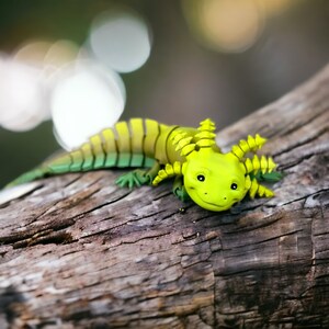 Cute Adult or Baby Smiling Axolotl With Moving Head Gills 3D Fidget ...