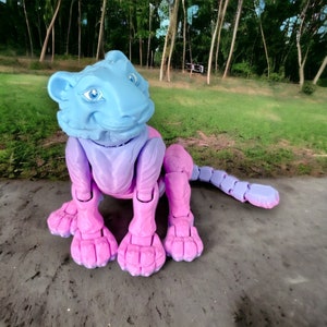 Articulated Tiger 3D Printed Fidget Toy Desk Decor, Pet Tiger Toy ...