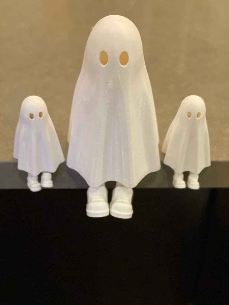 Cute Halloween Ghost With Hidden Feet Poseable 3D Printed - Etsy