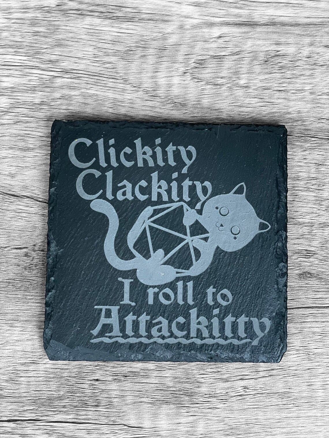 Engraved Dnd Slate Coaster Quips Tabletop RPG Dnd Decor - Etsy