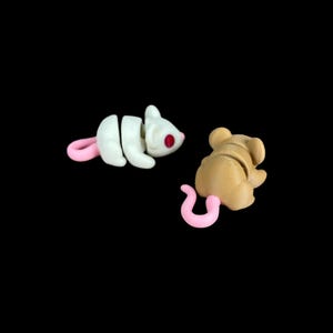 Tiny Mouse Fidget Toy With Optional Cheese Container Stress Relief Toy ...