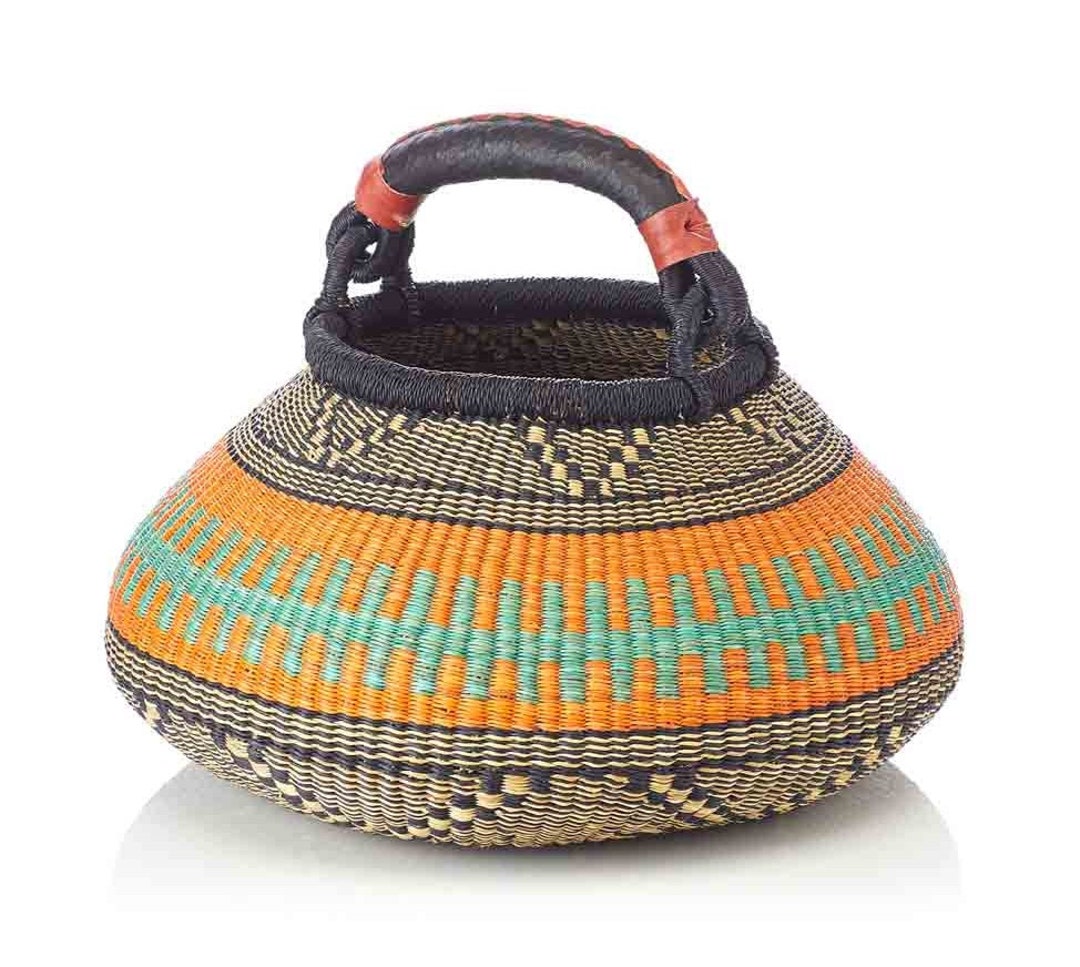 Ghana Pot Basket Orange - Etsy