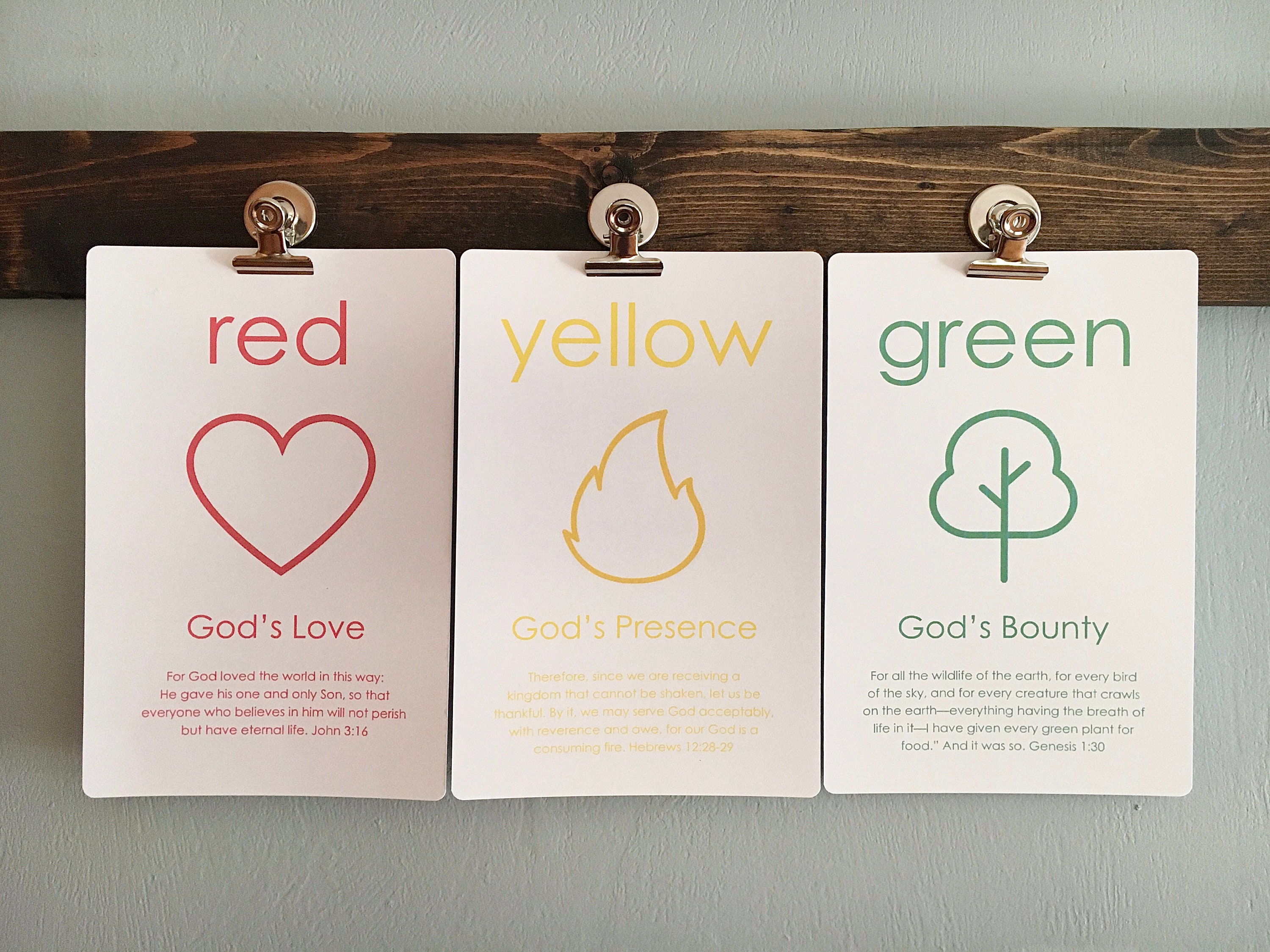 Colors of the Bible Printable | Scripture Memory Verses for Kids Wall ...