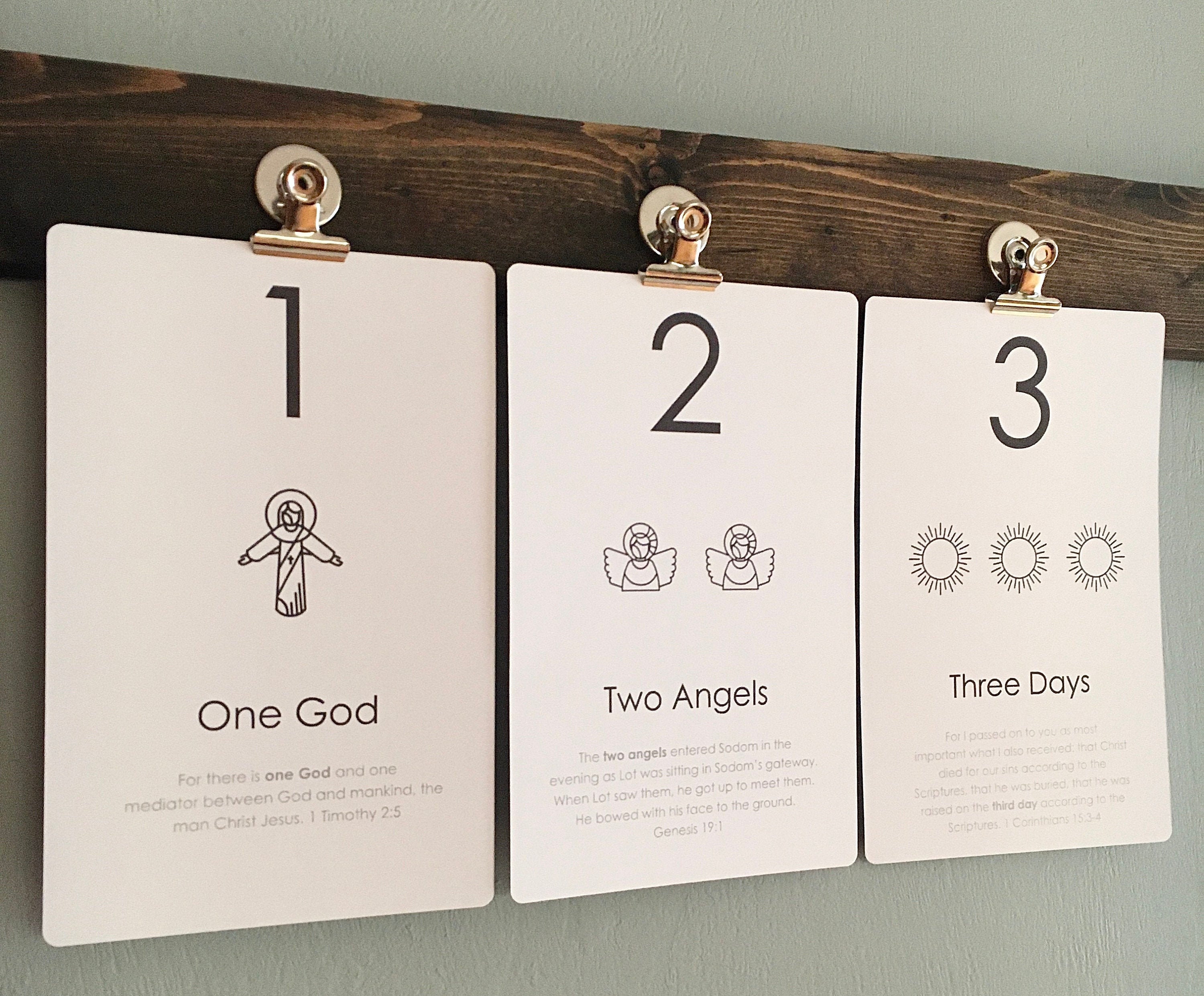 123 Numbers in the Bible Printable Scripture Memory Verses for Kids ...