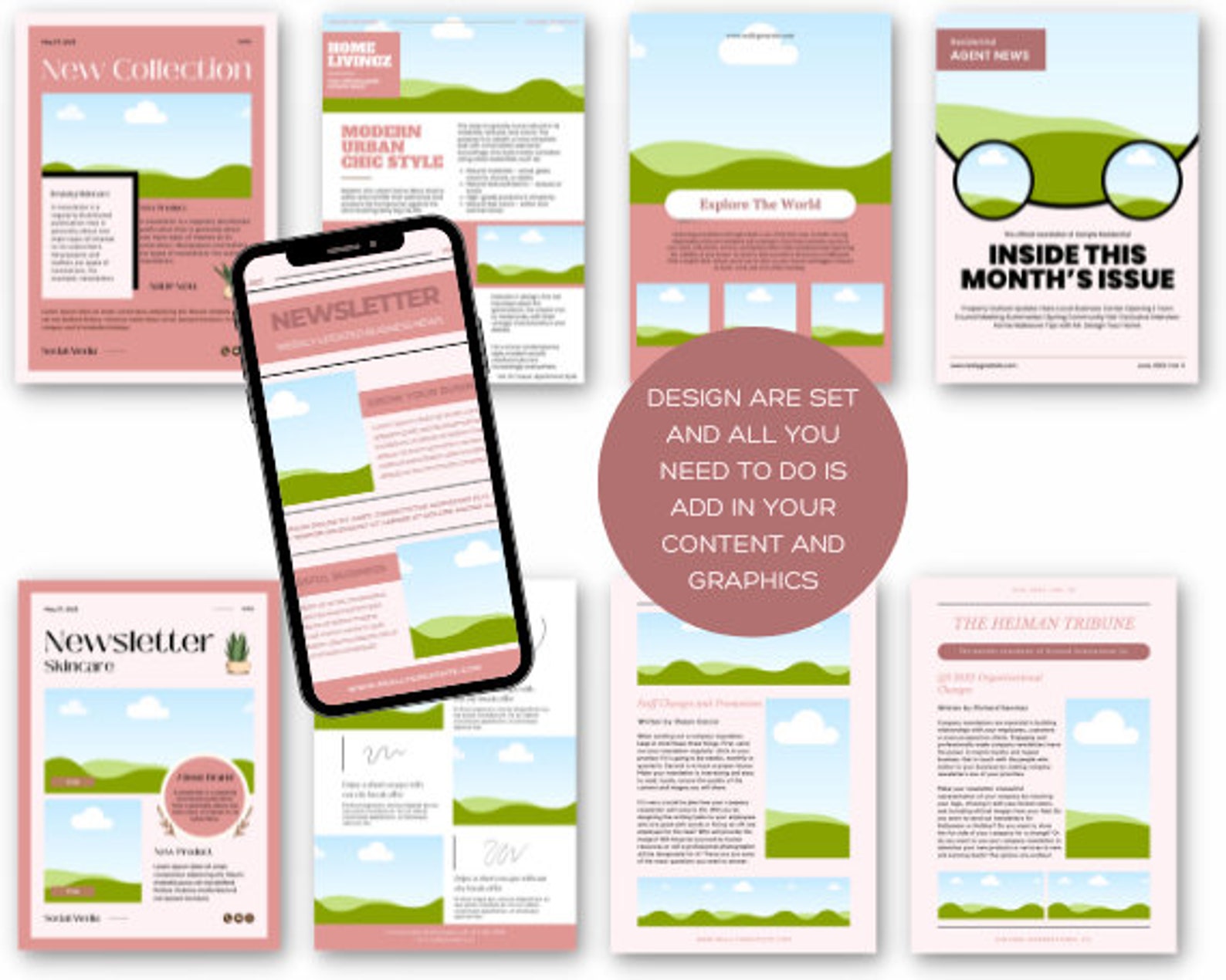 Email Newsletter Templates, Editable Campaign Designs (digital Download ...