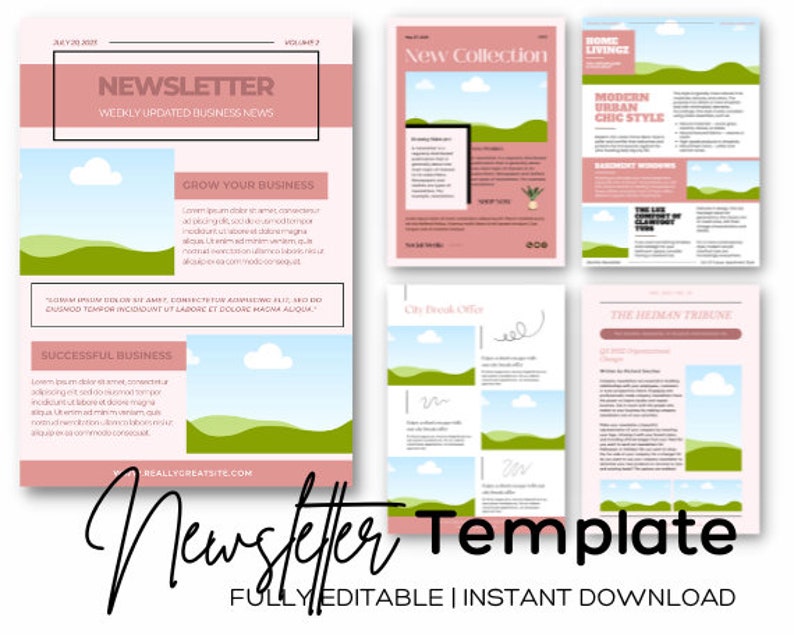 Email Newsletter Templates, Editable Campaign Designs (digital Download ...