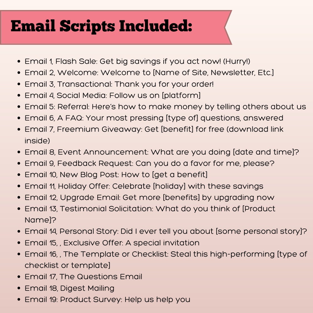 Email Fill in the Blank, Email Copywriting Scripts, Email Campaign ...