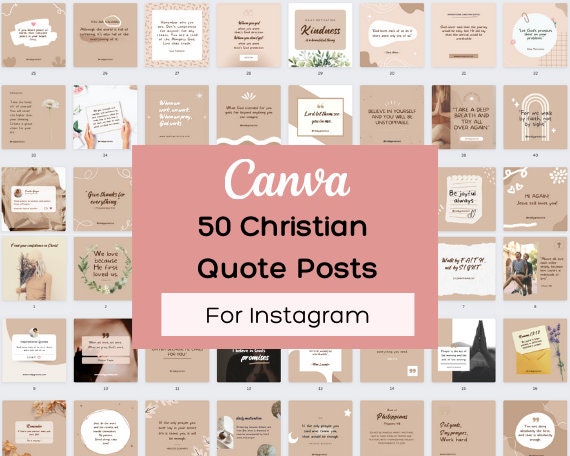 Christian Quote Pack| Editable Quote Templates| Motivational Quote Set ...