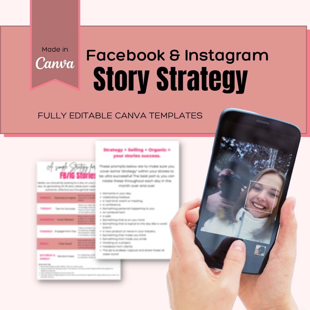 Instagram Story Strategy Guide: Social Media Content Ideas (digital ...