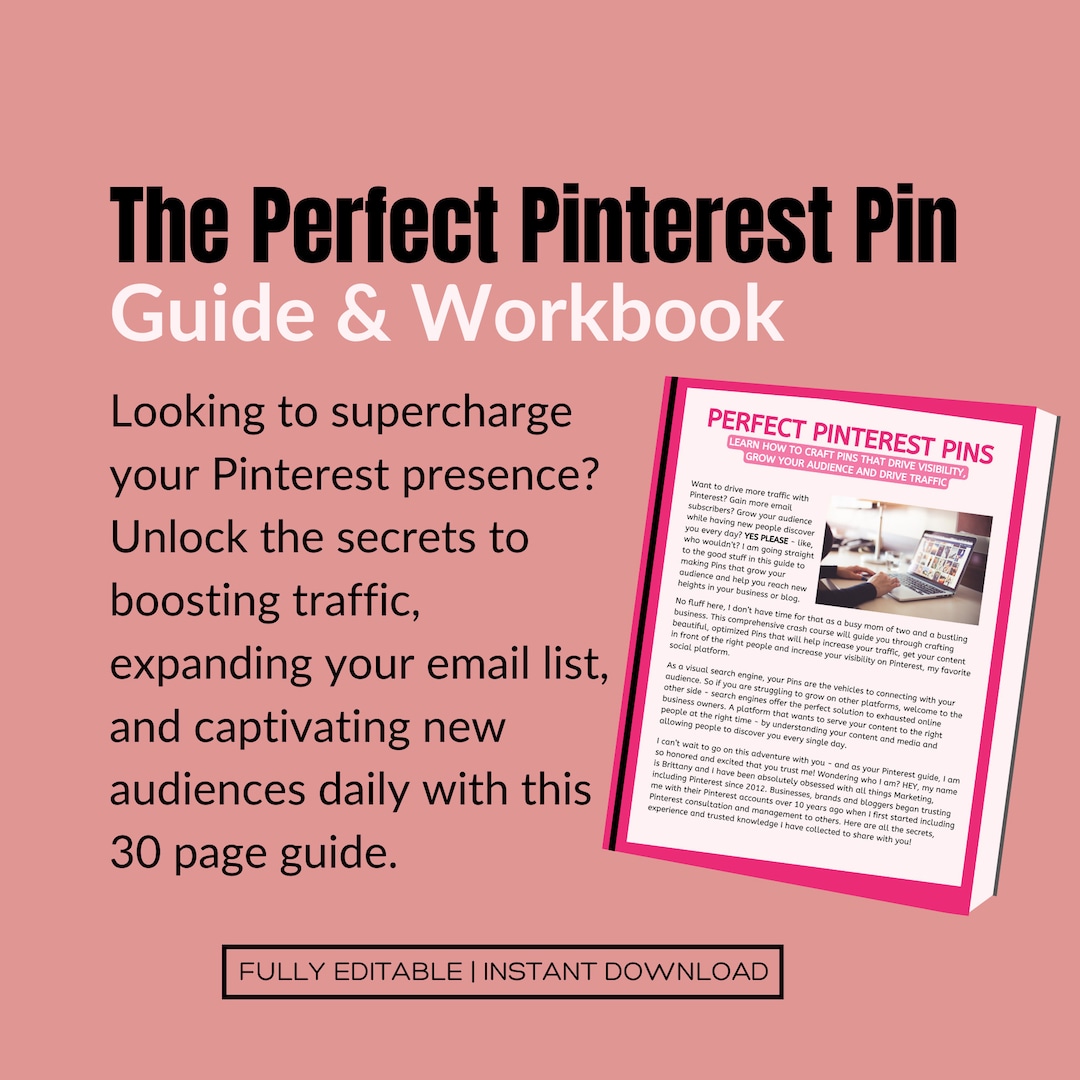 Pinterest Pins Guide. Canva Pinterest Pin Workbook. Pinterest Marketing ...