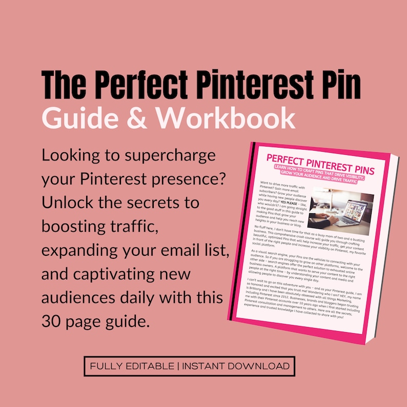 Pinterest Pins Guide. Canva Pinterest Pin Workbook. Pinterest Marketing ...