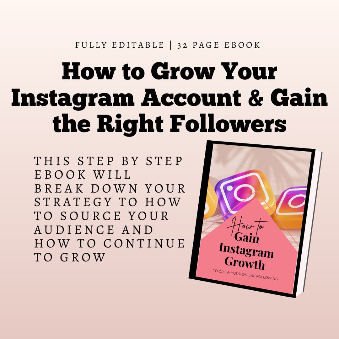 Instagram Growth Strategy. Social Media Workbook. How to Gain Followers ...